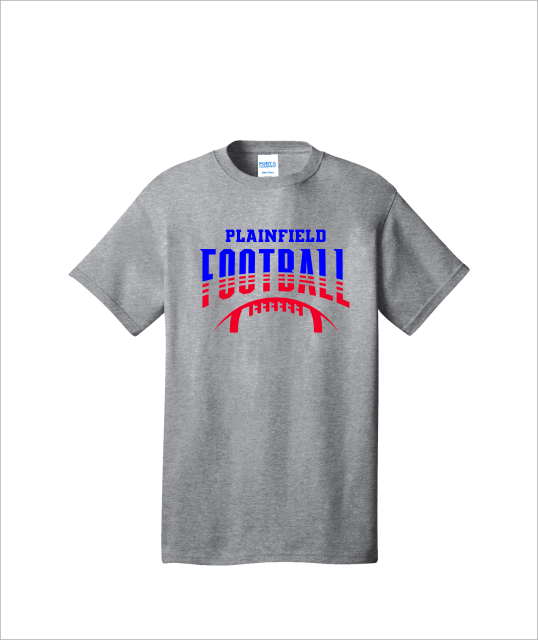 PLAINFIELD FOOTBALL LINES GRAY TSHIRT – YSD Graphics