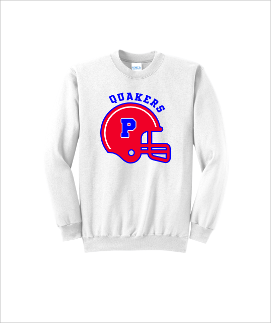 QUAKER HELMET WHITE CREW NECK – YSD Graphics