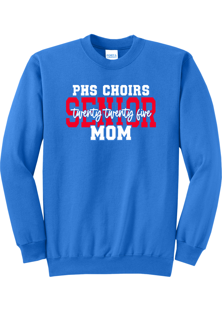 Plainfield Choirs Senior DAD,MOM 2025 Cursive Crew – YSD Graphics