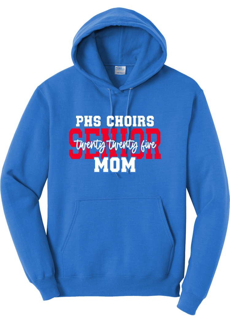 Plainfield Choirs Senior DAD,MOM 2025 Cursive Hoodie – YSD Graphics